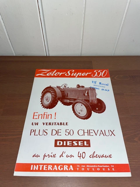 BROCHURE PROSPEKT PROSPECTUS TRACTEUR ZETOR 550 tractor-traktor-ursus-universal EUR 9,99 ...