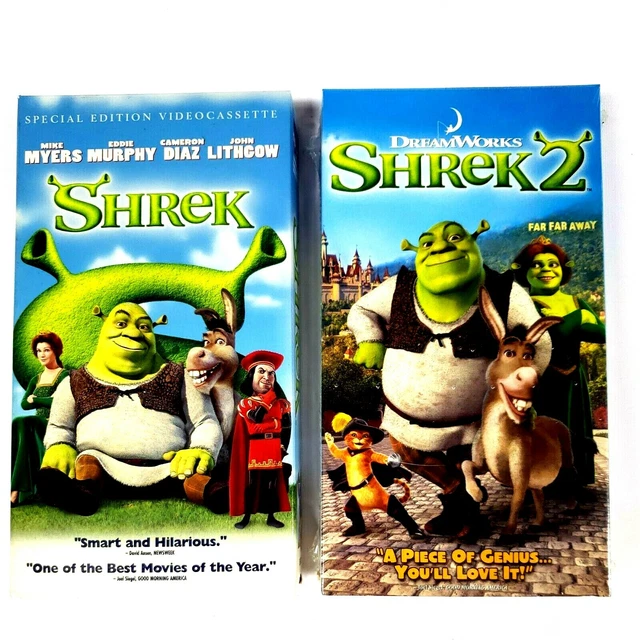 SHREK & SHREK 2 VHS Bundle Dreamworks Shrek 2 is New Sealed EUR 17,02 ...
