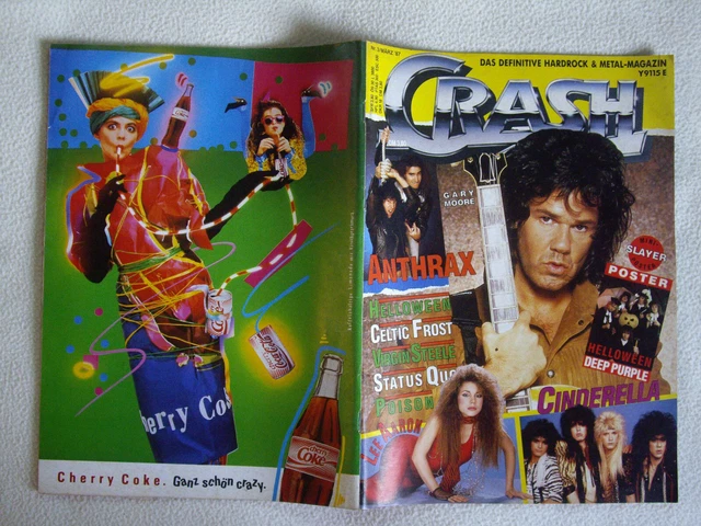 CRASH METAL MAGAZIN Nr. 3 1987 Cinderella Celtic Frost Helloween Slayer ...
