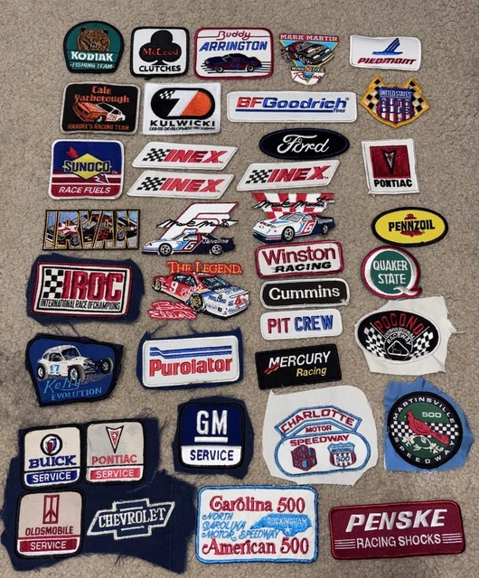 LOT OF 38 Nascar Auto Racing Patches Ford Kodiak Penske Chevrolet Mark ...