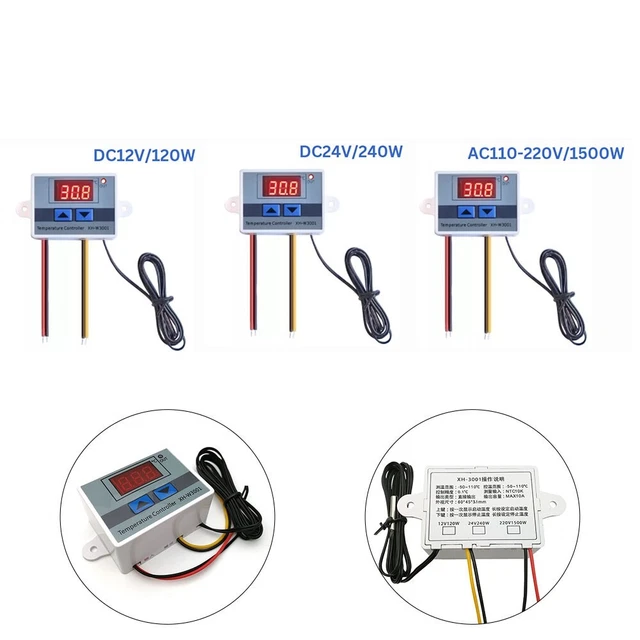 THERMOSTAT INTERRUPTEUR THERMOSTAT Contrôleur de Température LED 12/24/220V EUR 9,00 - PicClick FR