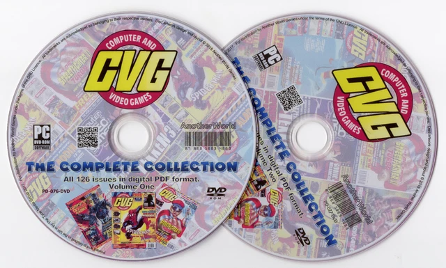 COMPUTER AND VIDEO GAMES Magazine Disk (2 DVD) Spectrum Atari Amiga ...