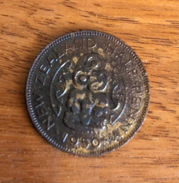 1950 NZ HALF Penny Average Circulated Condition & Highly Collectible $2 ...