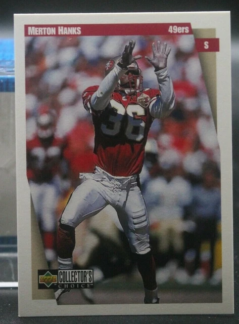 MERTON HANKS (49ERS/IOWA Hawkeyes) - 1997 Upper Deck Collector's Choice ...