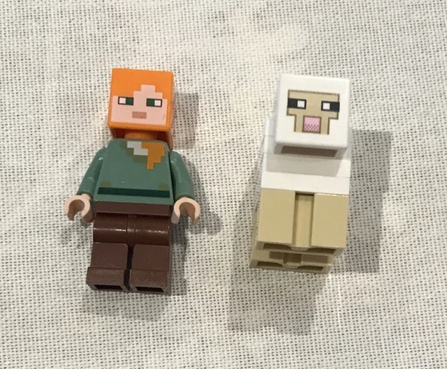 LEGO MINECRAFT MINIFIGURE: Alex & Minecraft Sheep minesheep01 £3.29 ...