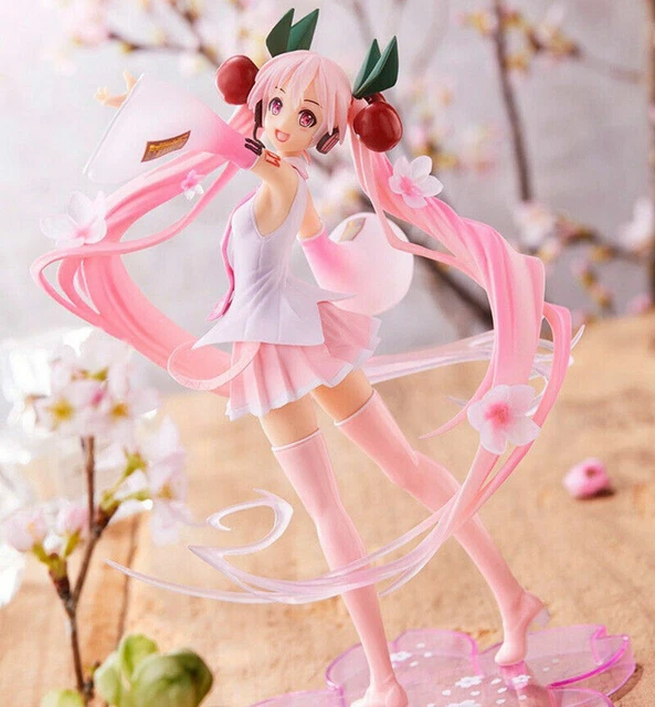 VOCALOID HATSUNE MIKU Pink Sakura Miku Anime Figure Statue Model Toy ...