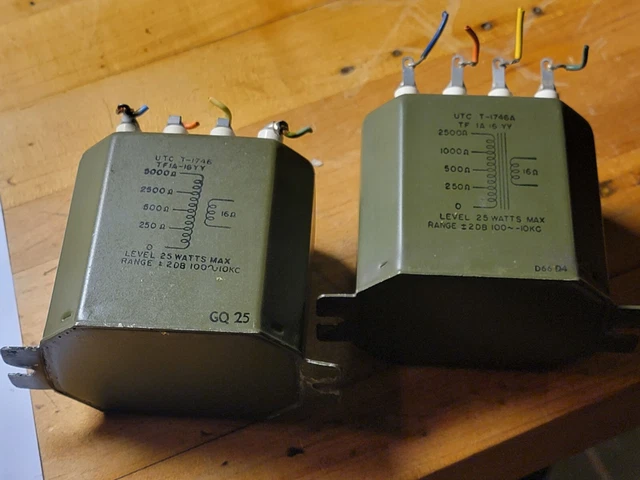 2 UTC MILITARY 2a3 300b Tube Output Transformers T-1746 Uktra Rare Military £381.62 - PicClick UK