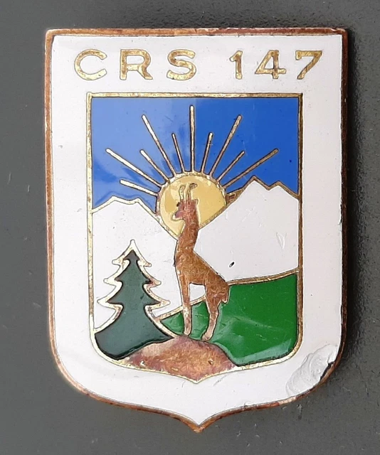 INSIGNE CRS 147 Grenoble Augis circa 1950 ORIGINAL Police Badge France ...
