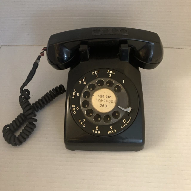 VINTAGE WESTERN ELECTRIC Bell System Black Rotary Desk Phone Telephone 1950 1960 £38.42 ...