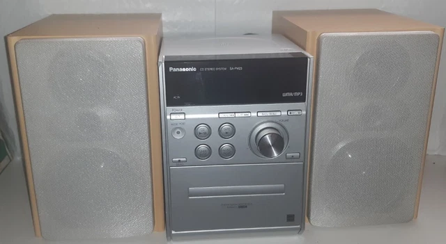 PANASONIC BOOKSHELF STEREO CD Cassette Player AM FM Radio Compact SA ...