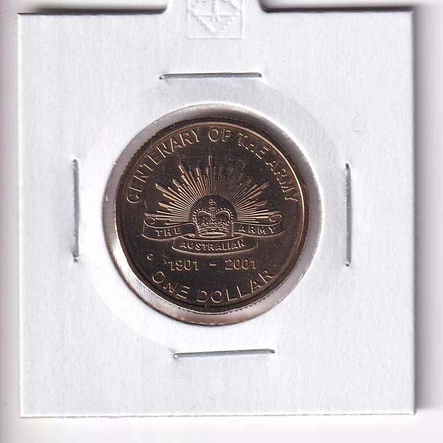 AUSTRALIAN: 2001 $1 Centenary Of Australian Army C Canberra Mintmark ...