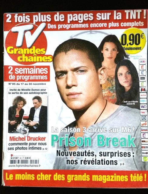 TV GRANDES CHAÎNES 17/11/2007; Prison Break/ Interview Isabelle Carré ...