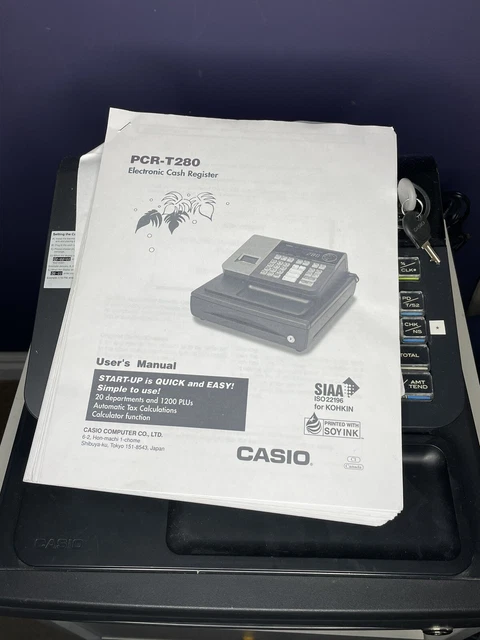 CASIO PCR-T280 CASH Register Preowned GUC $199.00 - PicClick