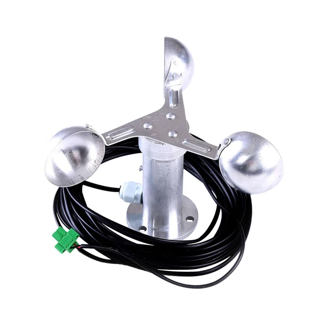 WIND SPEED SENSOR Anemometer Three Cups Wind Tester for Power Plants ...