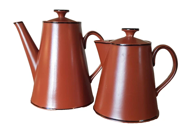 TWO CLASSIC 1960S Royal Worcester Crown Ware Quality Tea & Coffee pots ...