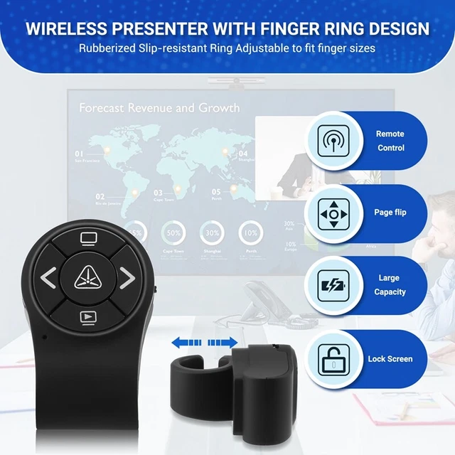 PRESENTER 2.4G Finger Remote PowerPoint PPT Slides Clicker Pen5741 $27. ...
