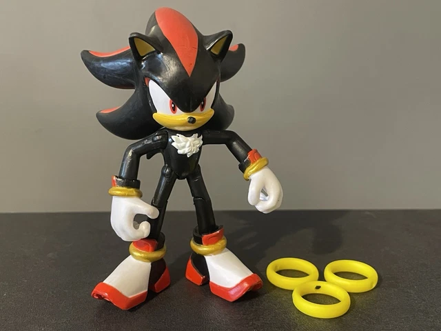 SONIC THE HEDGEHOG Shadow 4" Action Figure with Ring Accessories Jakks ...