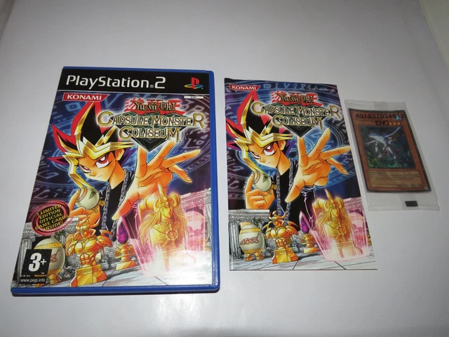 YU GI OH CAPSULE MONSTER COLISEUM PLAYSTATION 2 PS2 Pal with art cards ...