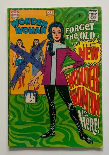 WONDER WOMAN #178 KEY 1st Appearance New Look Wonder Woman (DC 1968) VG ...