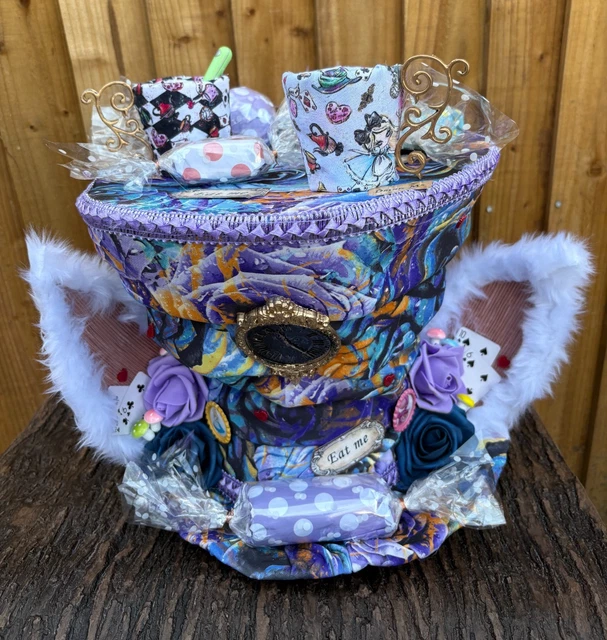 ALICE WONDERLAND OVERSIZE Themed Top Hat Ears Sweets 11"x16" Head Size ...