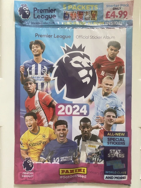 PANINI PREMIER LEAGUE 2024 Official Sticker Collection Starter Pack ...