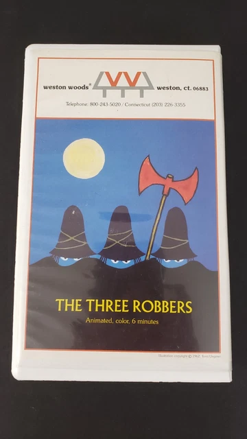 THE THREE ROBBERS - VHS Video 1962 Tomi Ungerer Scholastic Curriculum ...