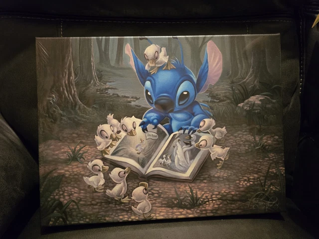 DISNEY FINE ART Stitch Jared Franco Friends Of A Feather Canvas L.E ...