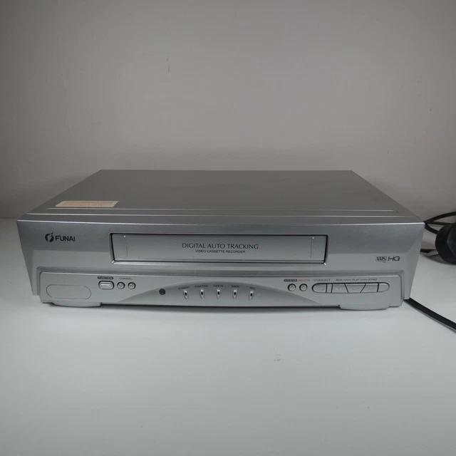 FUNAI VHS VCR Video Tape Cassette Player and Recorder - Silver -Tested ...