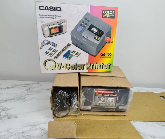 CASIO COLOUR PHOTO Printer QG-100 Vintage Retro QV Color Printer In Mint Condtn £24.00 - PicClick UK