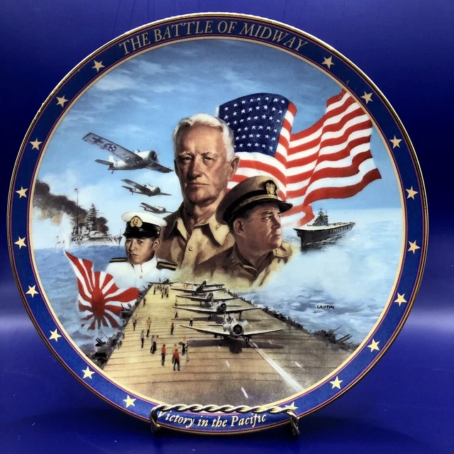 VINTAGE WWII &THE Battle of Midway" Collector Plate by Bradford ...