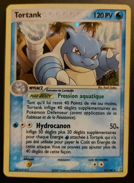 CARTE POKÉMON- TORTANK HOLO - N°14/100 BLOC EX GARDIENS DE CRISTAL ...