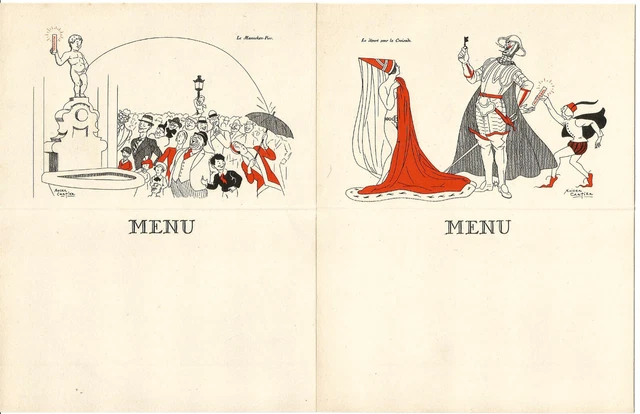7 MENUS VIERGES,DESSINS de Cartier et Lorioux. Rare Lot. EUR 15,00 ...