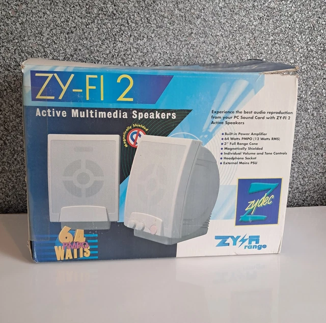 VINTAGE RETRO ZYDEC ZY-FI 2 active multimedia speaker system Original ...