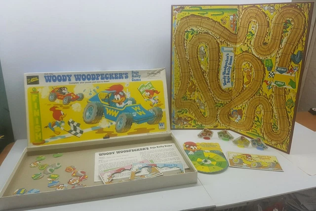 VINTAGE WOODY WOODPECKERS Baja Rally board game John Sands 1977 VG rare ...