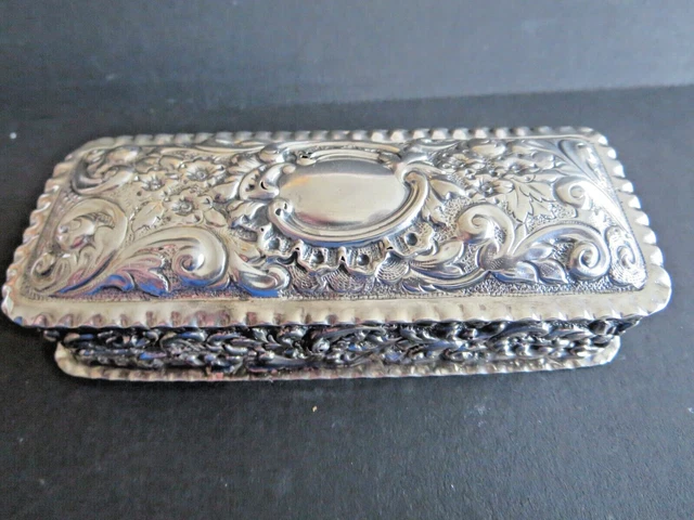 ENGLISH SOLID silver snuff box £65.00 - PicClick UK
