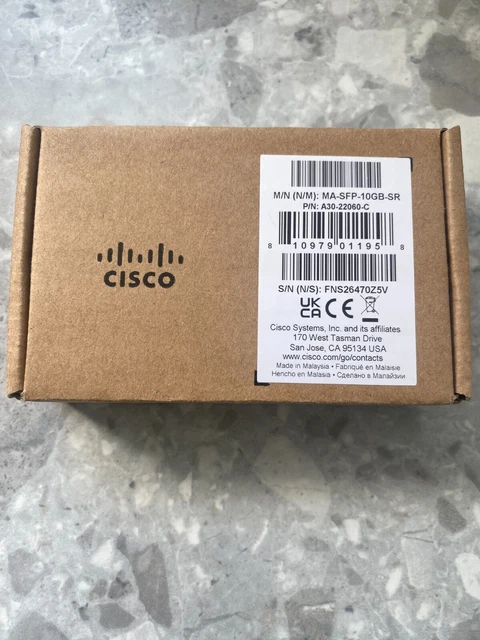NEW UN-OPENED GENUINE CISCO MA-SFP-10GB-SR Fibre module £30.00 ...