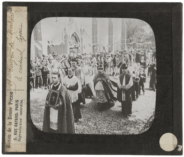 CARDINAL MICHAEL LOGUE, photo ancienne plaque de verre, positif 8,5x10 ...