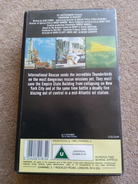 THUNDERBIRDS COUNTDOWN TO Disaster VHS Video Retro Channel 5 1986 £2.75 ...