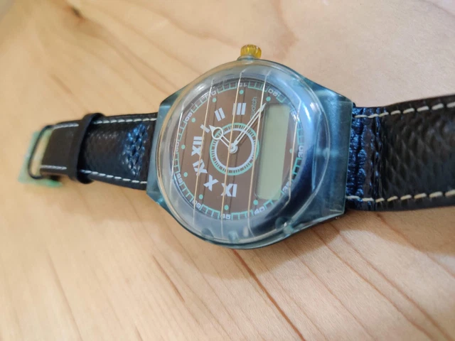 VINTAGE SWATCH &THE Beep" Pager Watch. Classy Roman Numerals £60.00 ...