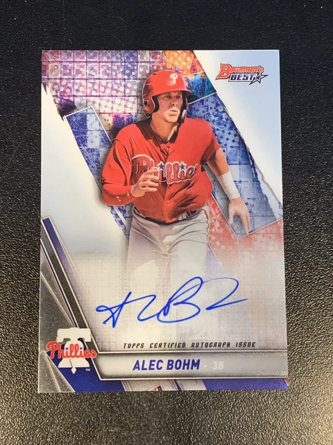 ALEC BOHM 2019 Bowman's Best Autographs réfracteur RC Auto Phillies EUR ...