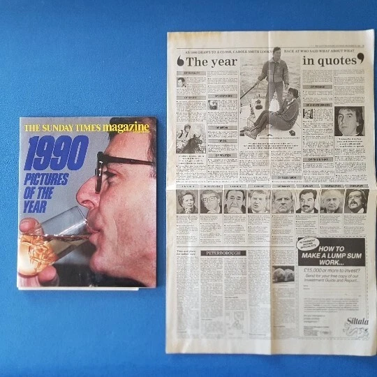 SUNDAY TIMES MAGAZINE "1990 Pictures of the Year" & Telegraph "Year in ...