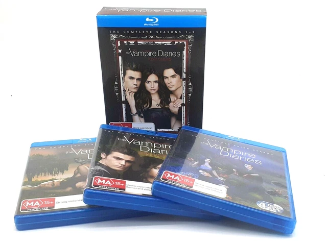 THE VAMPIRE DIARIES Complete Seasons 1-3 Love Sucks DVD 12 Disc Boxset ...