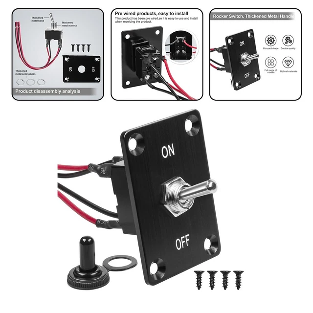 LATCHING ROCKER TOGGLE Switch 4 Pin 2 Position ON OFF Waterproof Design ...