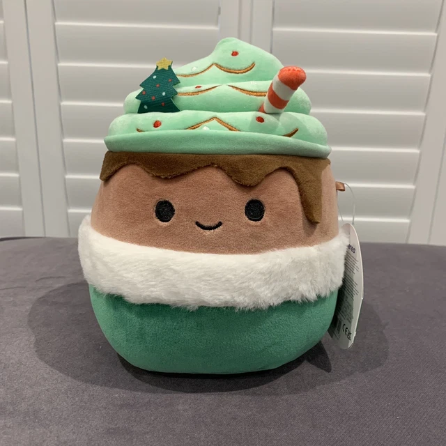 SQUISHMALLOW 8” ERNESTO The Peppermint Latte Christmas Kelly Toy BNWT £ ...