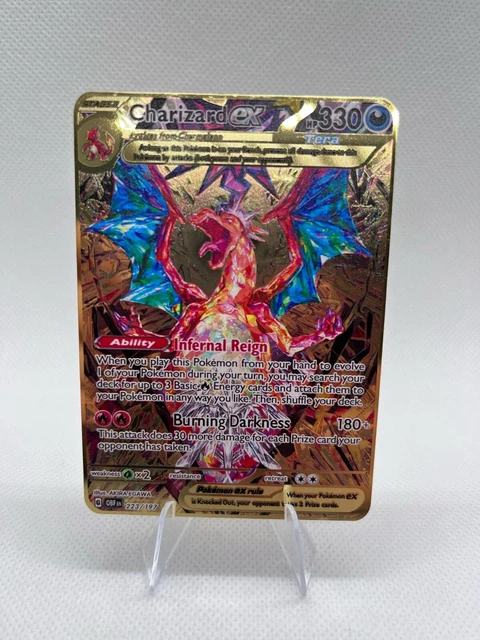 CHARIZARD EX GOLD Metallkarte | Full Art | FanSammlerstück EUR 9,99 ...