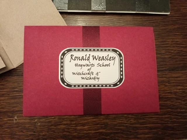 HARRY POTTER RON weasley howler letter hogwarts letter free P&P EUR 17 ...