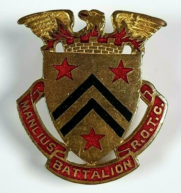 WW2 ERA MANLIUS Battalion ROTC DI Crest Insignia Pin Badge - Military ...