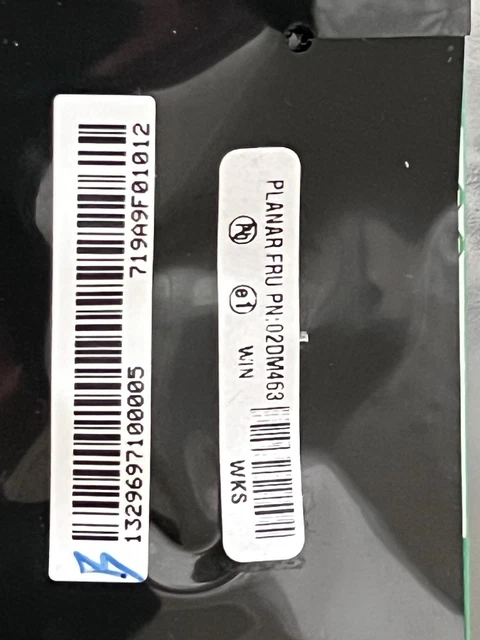 LENOVO THINKPAD P53 Motherboard, FRU 02DM463, Core I7-9850H, 6GB NVidia ...