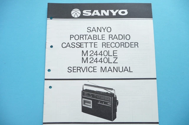 SERVICE MANUEL D'INSTRUCTIONS pour Sanyo M 2440, Original EUR 8,83 - PicClick FR