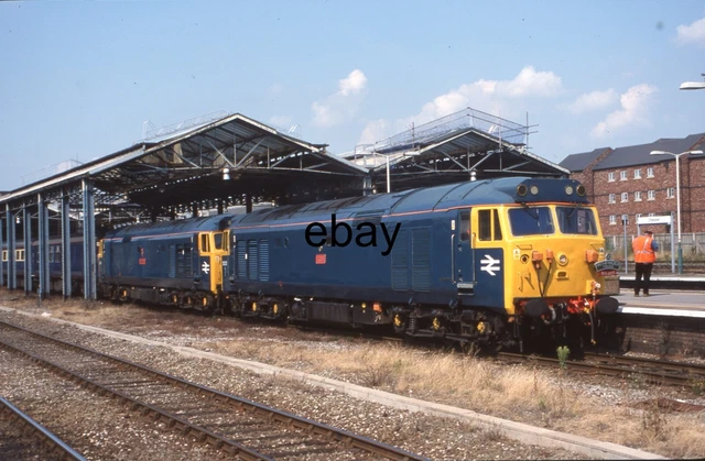 35MM RAILWAY SLIDE- BR Diesel Loco Class 50. 50031 & 50049 @ Chester £2 ...